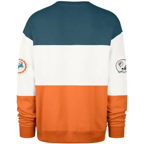 '47 Orange Miami Dolphins Throwback Breeze Maximalist Sweatshirt