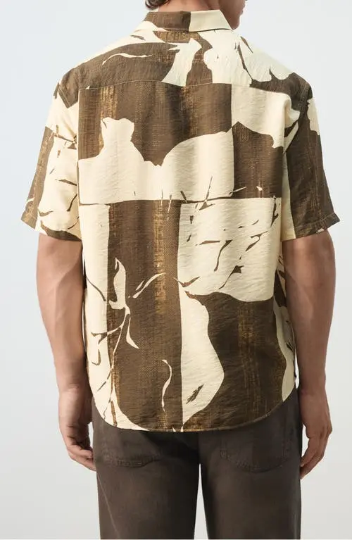 Mango Regular Fit Short Sleeve Button-up Shirt