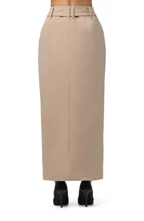 Naked Wardrobe Trench Style Midi Skirt