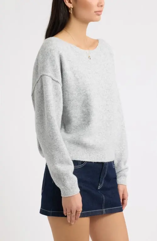 Bp. Off The Shoulder Sweater - Grey Heather