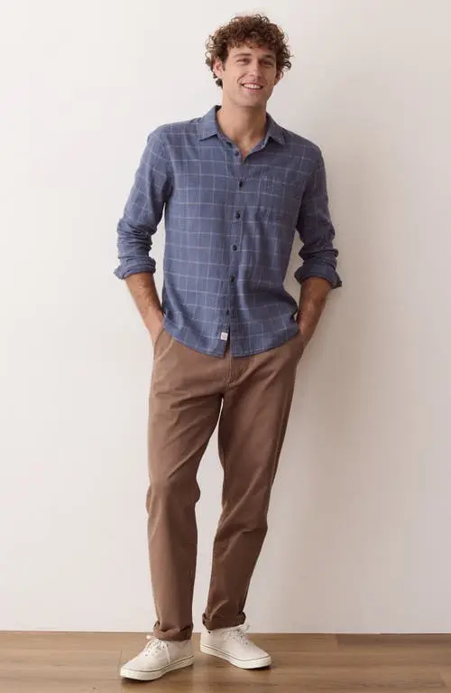 Marine Layer Classic Stretch Windowpane Shirt