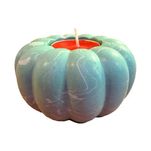 BY SHAX Pumpkin Tealight Holder Soft - Green