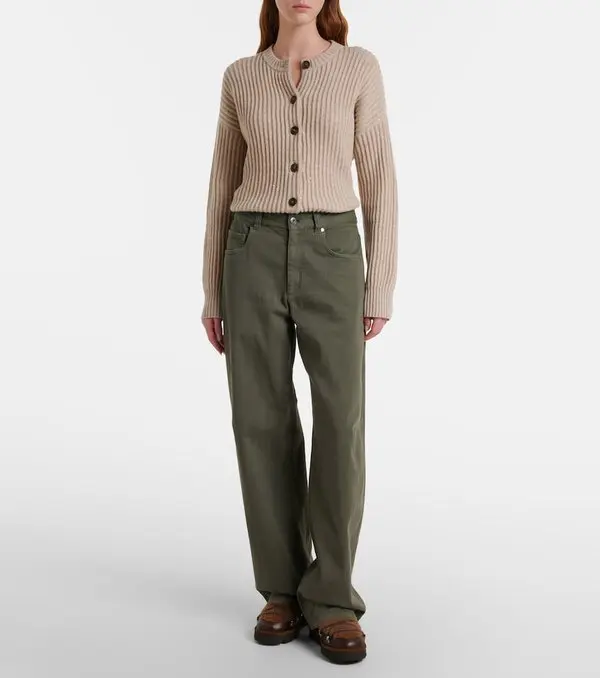 Brunello Cucinelli Monili Wide-leg Jeans - Green