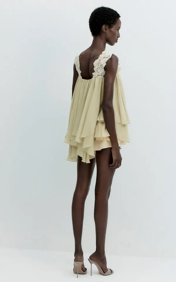 DE LA VALI Briar Sheer Chiffon Top