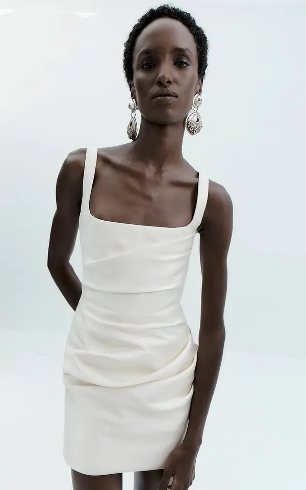 DE LA VALI Vera Corseted Mini Dress - Ivory