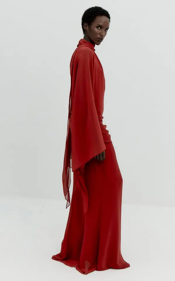 DE LA VALI Sonora Flared-sleeved Maxi Dress
