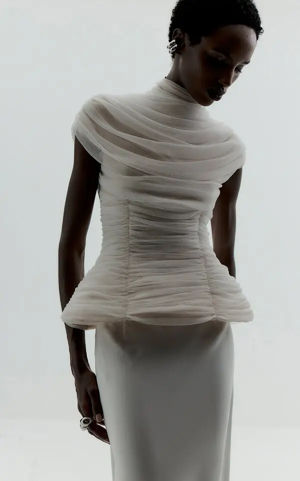 DE LA VALI Sel Bias-cut Maxi Skirt - Ivory