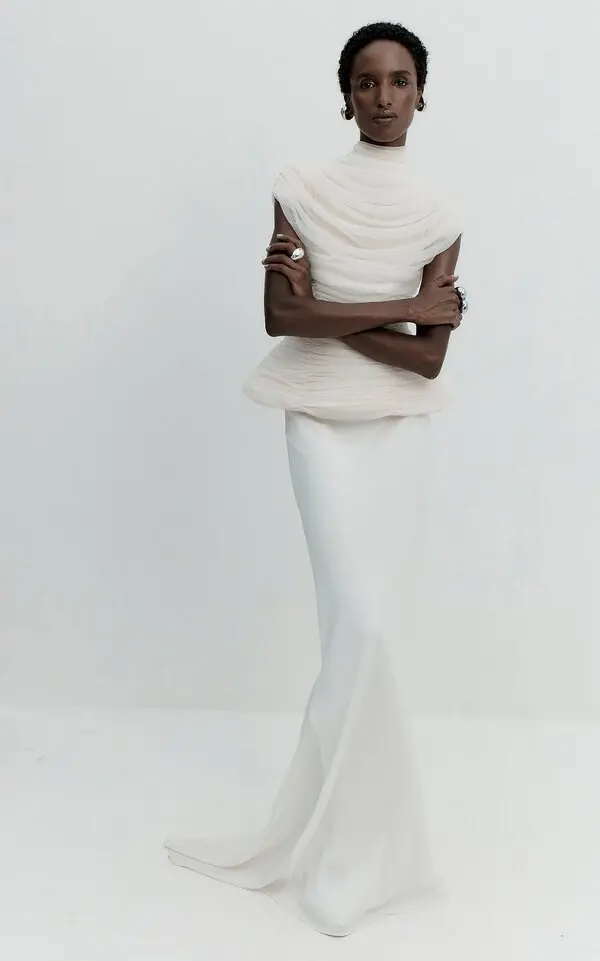DE LA VALI Sel Bias-cut Maxi Skirt