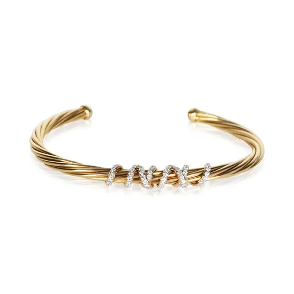 David Yurman Yellow Gold Diamond Helena Bracelet - Yellow_gold