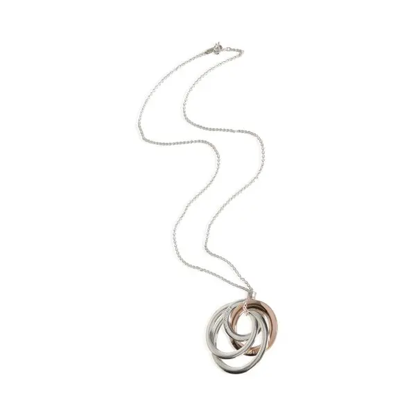 Tiffany & Co. Sterling Silver & Rubedo Large Model 1837 Pendant