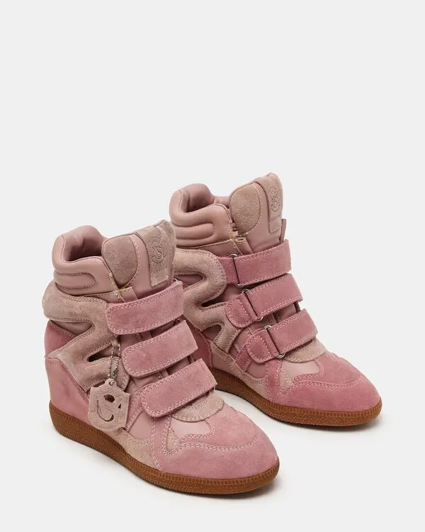 Steve Madden Mavis Wedge Sneakers - Pink Multi