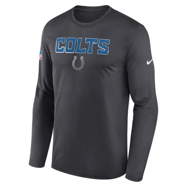 Nike Indianapolis Colts Rivalries Collection Sideline Legend Dri-fit Nfl Long-sleeve T-shirt - Grey