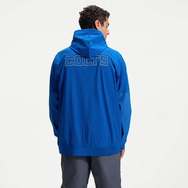 Nike Indianapolis Colts Rivalries Collection Sideline Anorak Nfl 1/2-zip Hooded Jacket