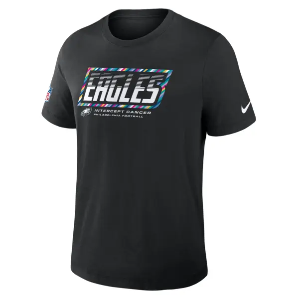 Nike Philadelphia Eagles Crucial Catch Sideline Dri-fit Nfl T-shirt - Black