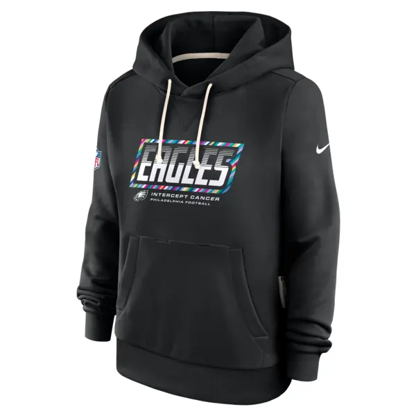 Nike Philadelphia Eagles Crucial Catch Standard Issue Dri-fit Nfl Pullover Hoodie - Black