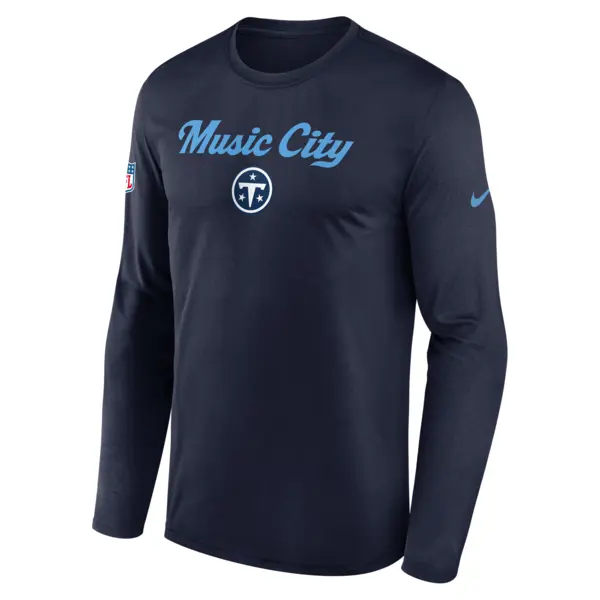 Nike Tennessee Titans Rivalries Collection Sideline Legend Dri-fit Nfl Long-sleeve T-shirt - Blue