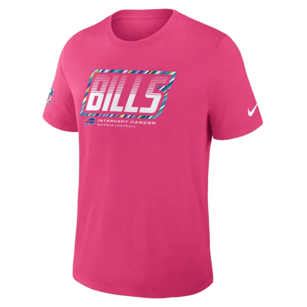 Nike Buffalo Bills Crucial Catch Sideline Dri-fit Nfl T-shirt - Pink