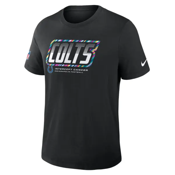 Nike Indianapolis Colts Crucial Catch Sideline Dri-fit Nfl T-shirt - Black