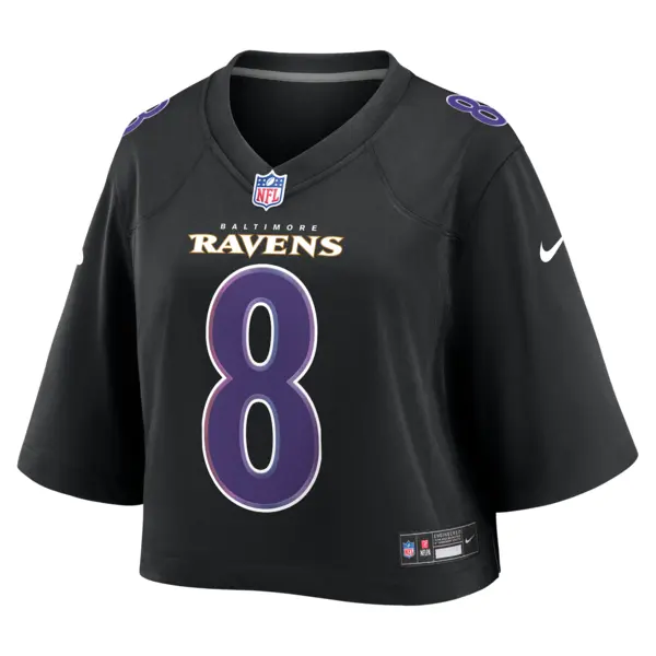 Nike Lamar Jackson Baltimore Ravens Nfl Cropped Tundra Game Jersey