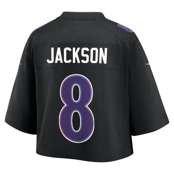 Nike Lamar Jackson Baltimore Ravens Nfl Cropped Tundra Game Jersey
