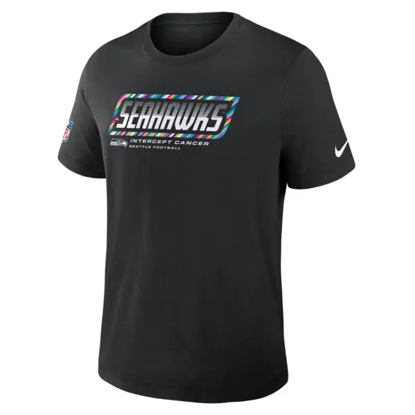 Nike Seattle Seahawks Crucial Catch Sideline Dri-fit Nfl T-shirt - Black