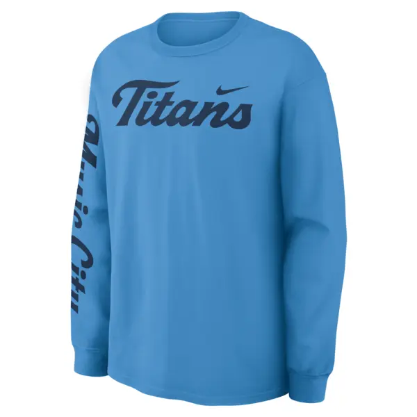 Nike Tennessee Titans Rivalries Collection Max90 Nfl Long-sleeve T-shirt - Blue