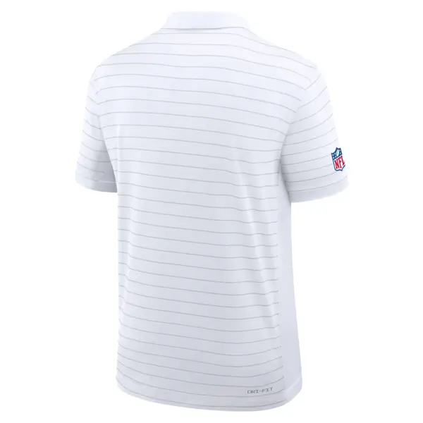 Nike Buffalo Bills Rivalries Collection Sideline Victory Striped Dri-fit Nfl Polo - White