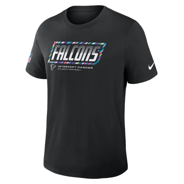 Nike Atlanta Falcons Crucial Catch Sideline Dri-fit Nfl T-shirt - Black