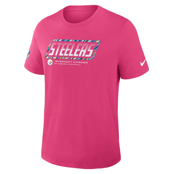 Nike Pittsburgh Steelers Crucial Catch Sideline Dri-fit Nfl T-shirt - Pink