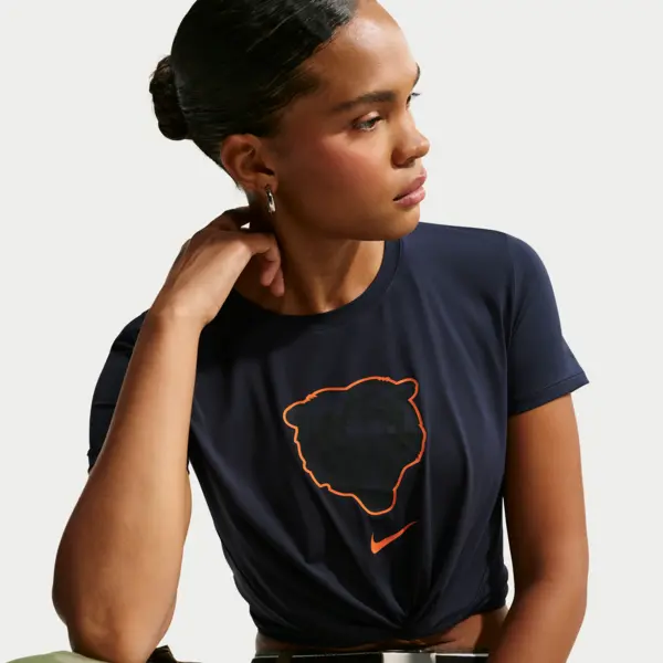 Nike Chicago Bears Rivalries Collection One Classic Twist Dri-fit Nfl T-shirt - Blue