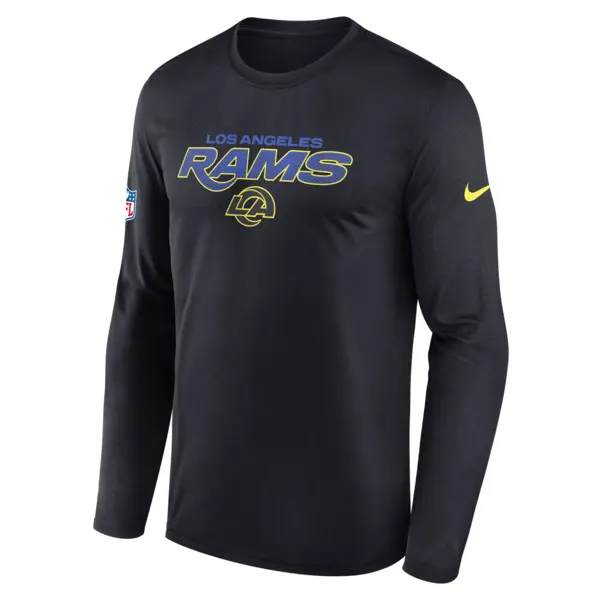 Nike Los Angeles Rams Rivalries Collection Sideline Legend Dri-fit Nfl Long-sleeve T-shirt - Blue