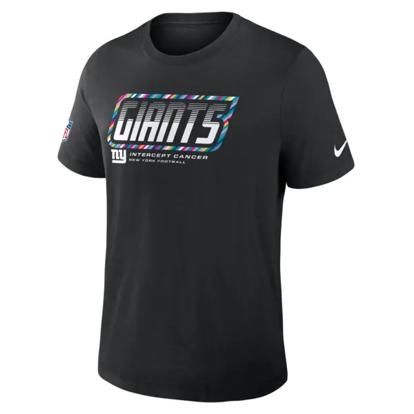 Nike New York Giants Crucial Catch Sideline Dri-fit Nfl T-shirt - Black