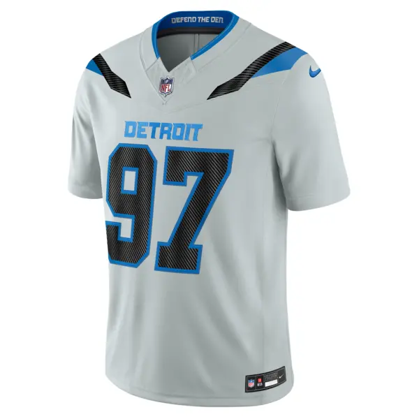 Nike Aidan Hutchinson Detroit Lions Rivalries Collection Dri-fit Nfl Limited Jersey - Grey