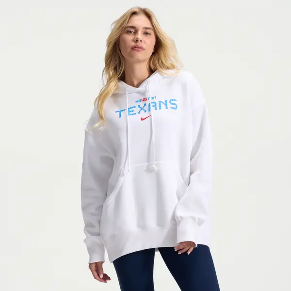 Nike Houston Texans Rivalries Collection Phoenix Nfl Oversized Pullover Hoodie - White