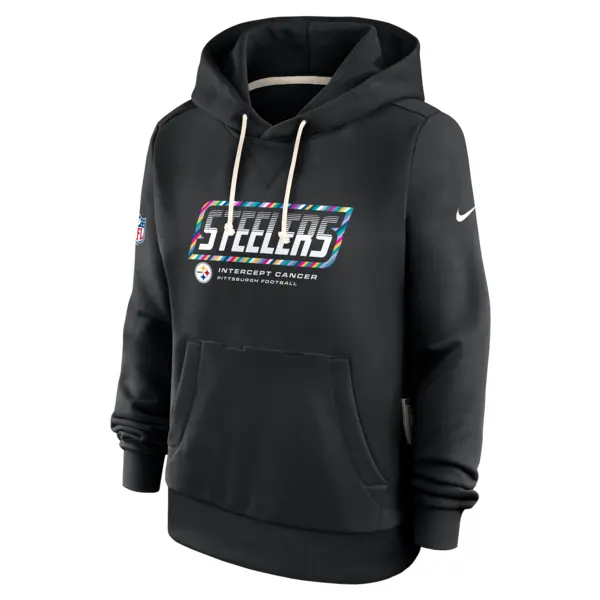 Nike Pittsburgh Steelers Crucial Catch Standard Issue Dri-fit Nfl Pullover Hoodie - Black