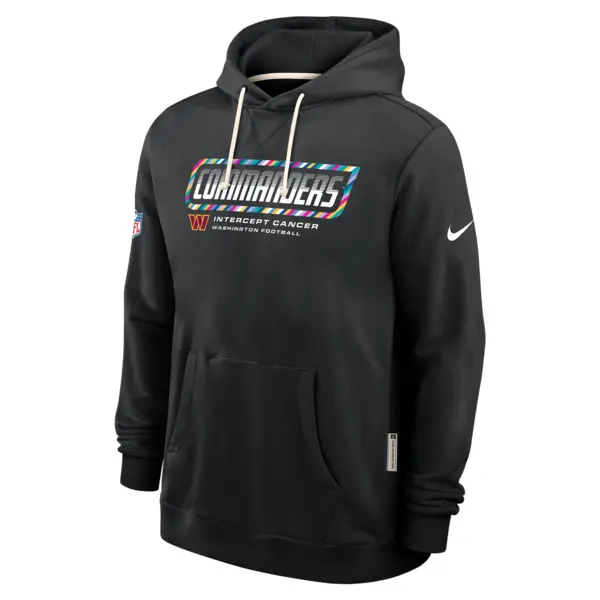 Nike Washington Commanders Crucial Catch Sideline Standard Issue Dri-fit Nfl Pullover Hoodie - Black