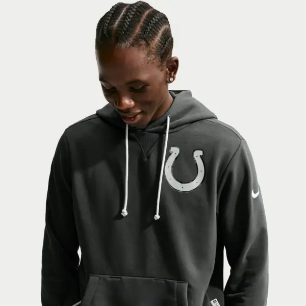 Nike Indianapolis Colts Rivalries Collection Sideline Dri-fit Nfl Pullover Hoodie - Grey