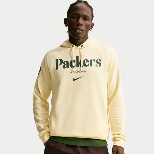 Nike Bay Packers Rivalries Collection Primary Dri-fit Nfl Pullover Hoodie - Green