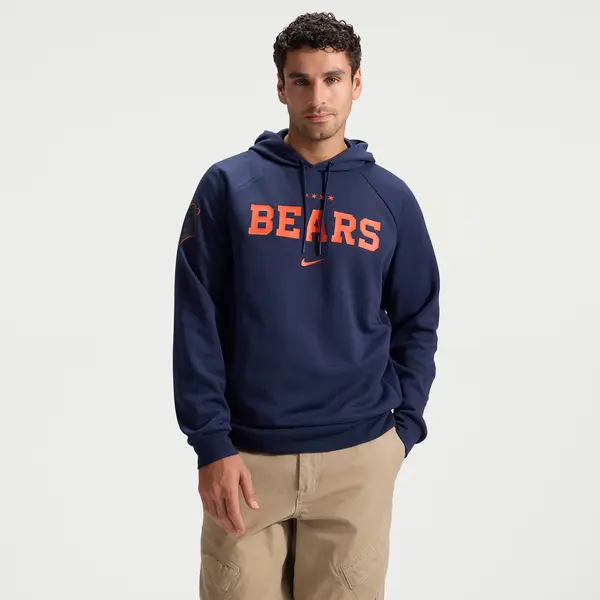 Nike Chicago Bears Rivalries Collection Primary Dri-fit Nfl Pullover Hoodie - Blue