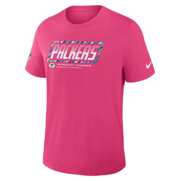 Nike Green Bay Packers Crucial Catch Sideline Dri-fit Nfl T-shirt - Pink