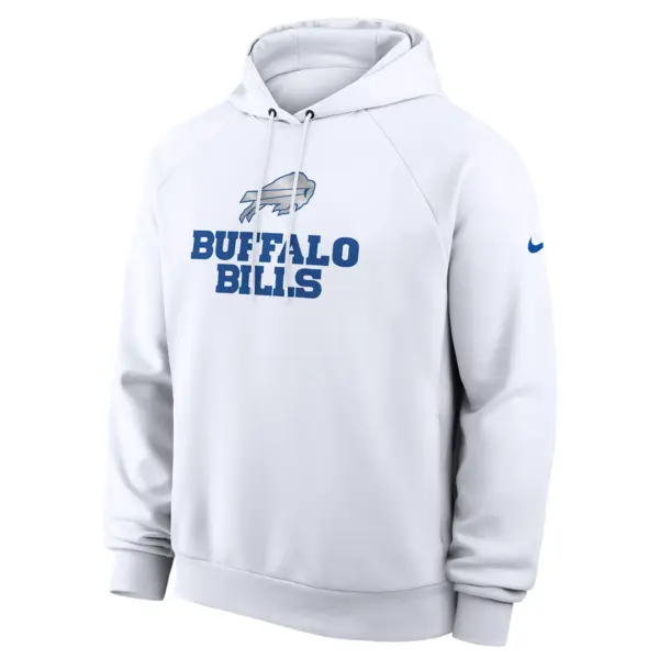 Nike Buffalo Bills Rivalries Collection Primary Dri-fit Nfl Pullover Hoodie - White