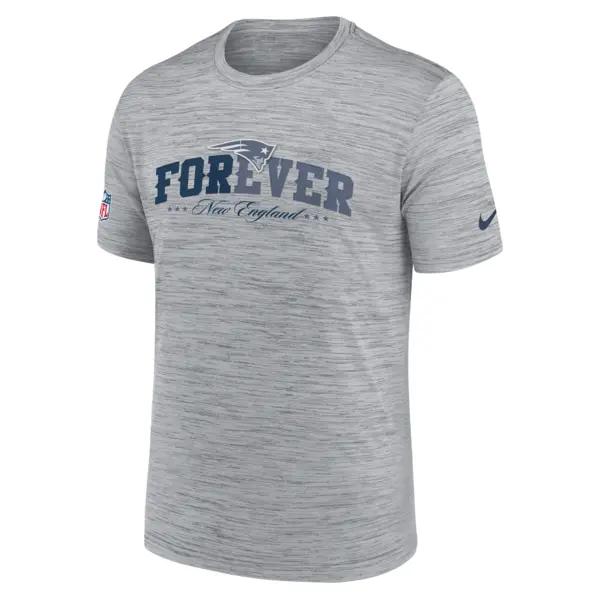 Nike New England Patriots Rivalries Collection Sideline Velocity Dri-fit Nfl T-shirt - Grey