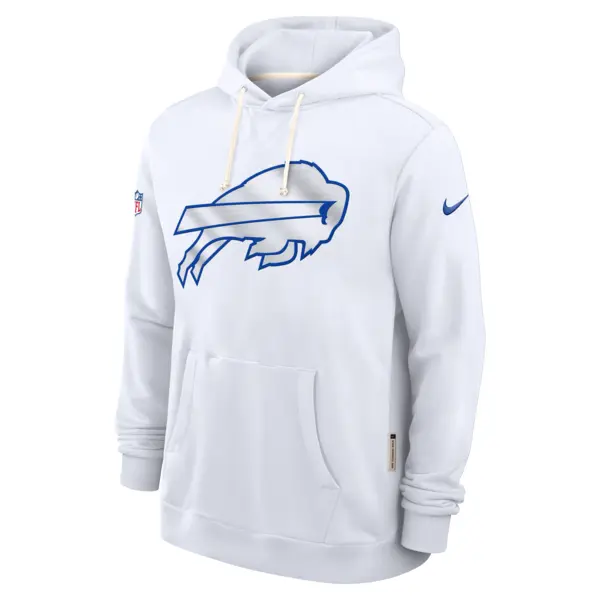 Nike Buffalo Bills Rivalries Collection Sideline Dri-fit Nfl Pullover Hoodie - White