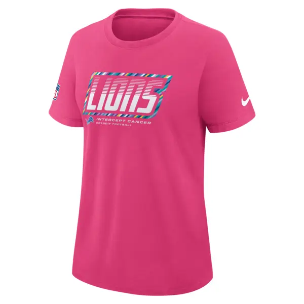 Nike Detroit Lions Crucial Catch Dri-fit Nfl T-shirt - Pink