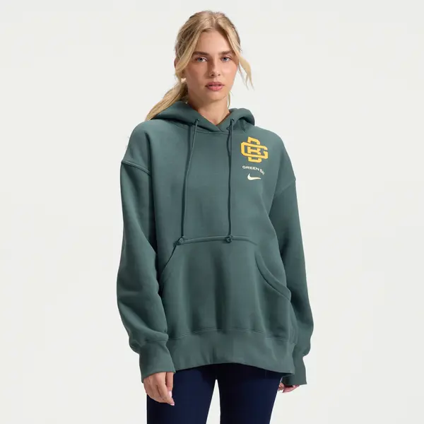 Nike Bay Packers Rivalries Collection Phoenix Nfl Oversized Pullover Hoodie - Green