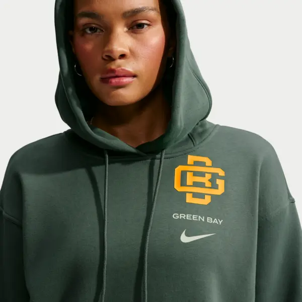Nike Bay Packers Rivalries Collection Phoenix Nfl Oversized Pullover Hoodie - Green