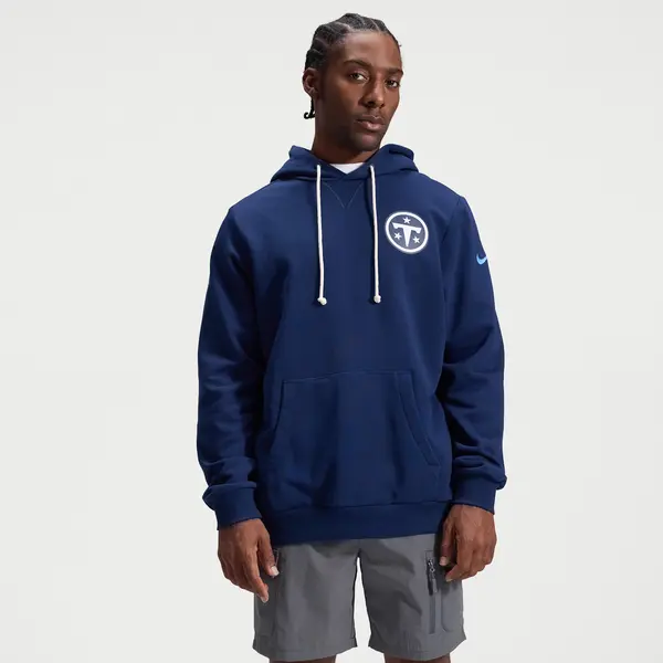 Nike Tennessee Titans Rivalries Collection Sideline Dri-fit Nfl Pullover Hoodie - Blue