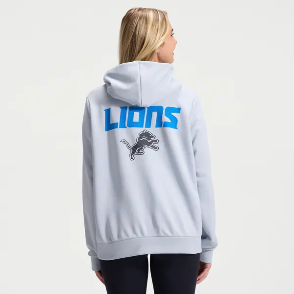 Nike Detroit Lions Rivalries Collection Sideline Dri-fit Nfl Pullover Hoodie - Grey