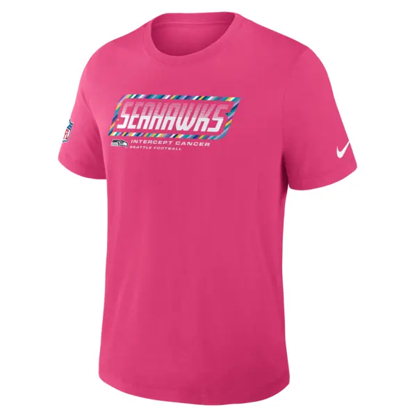 Nike Seattle Seahawks Crucial Catch Sideline Dri-fit Nfl T-shirt - Pink