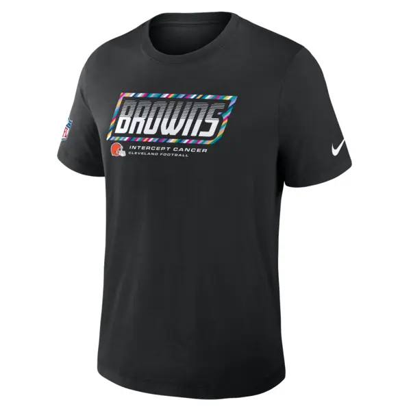 Nike Cleveland Browns Crucial Catch Sideline Dri-fit Nfl T-shirt - Black